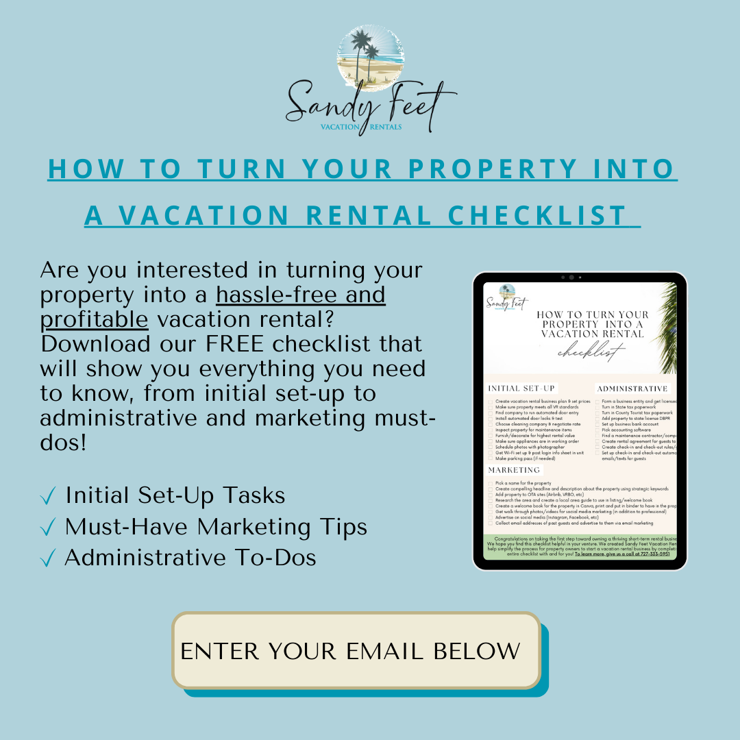 How to Turn Your Property into a Vacation Rental Checklist - Sandy Feet ...