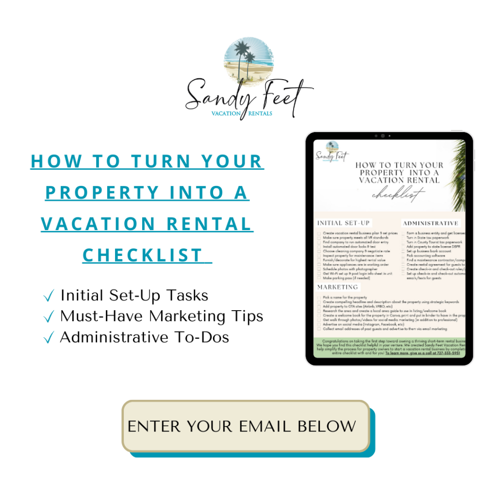 How to Turn Your Property into a Vacation Rental Checklist - Sandy Feet ...